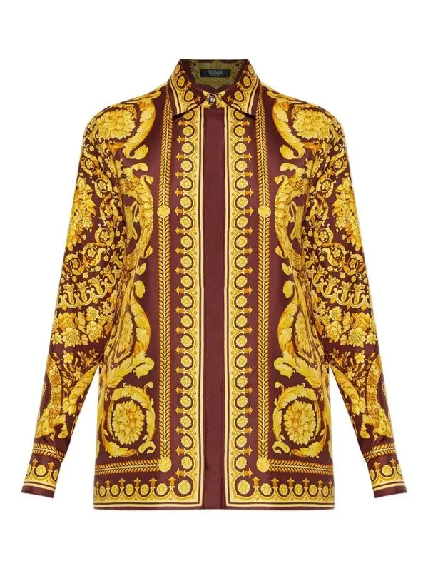 Versace Twill Barocco Print Shirt - Multicolor