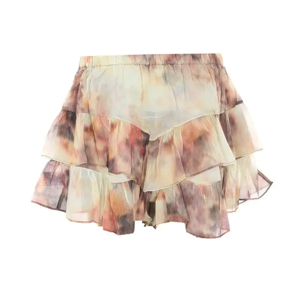 Isabel Marant Étoile Jocadia Asymmetrical Ruffled Shorts - Multicolor