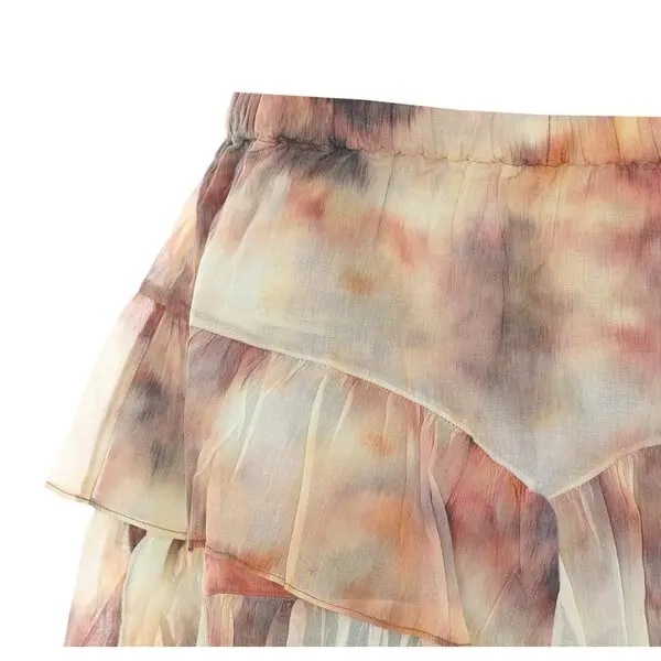Isabel Marant Étoile Jocadia Asymmetrical Ruffled Shorts - Multicolor