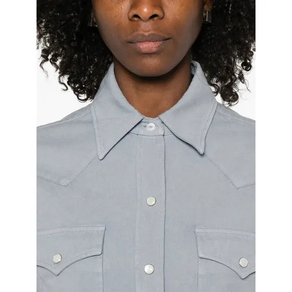 A.p.c. Light Grey Cotton Western Style Shirt