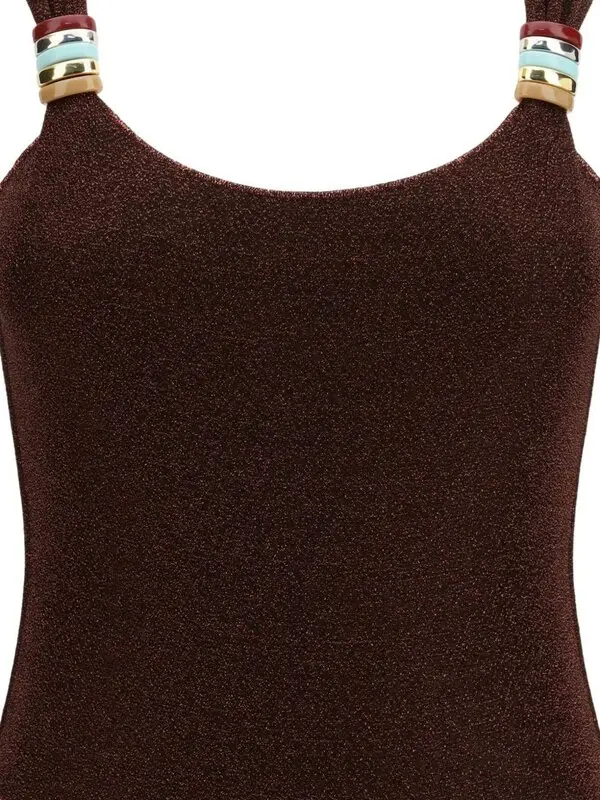 Oseree Lumière Multi Ring Maillot One-piece Swimsuit - Brown
