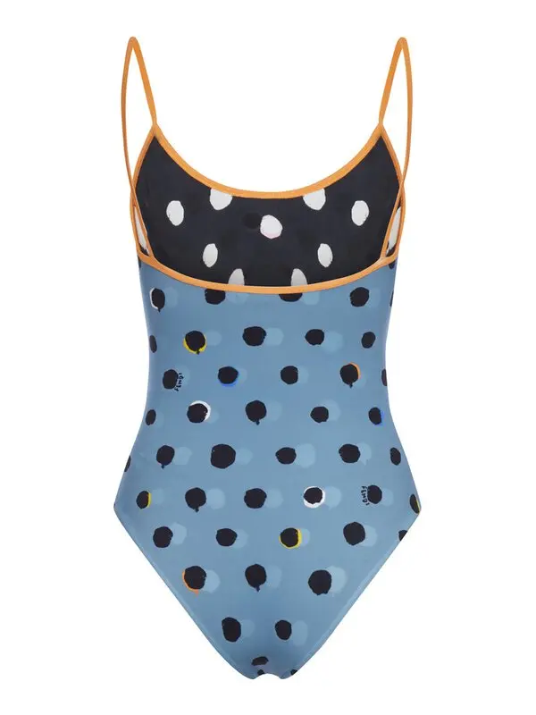 Fendi One-piece Swimsuit With Polka Dots - Multicolor