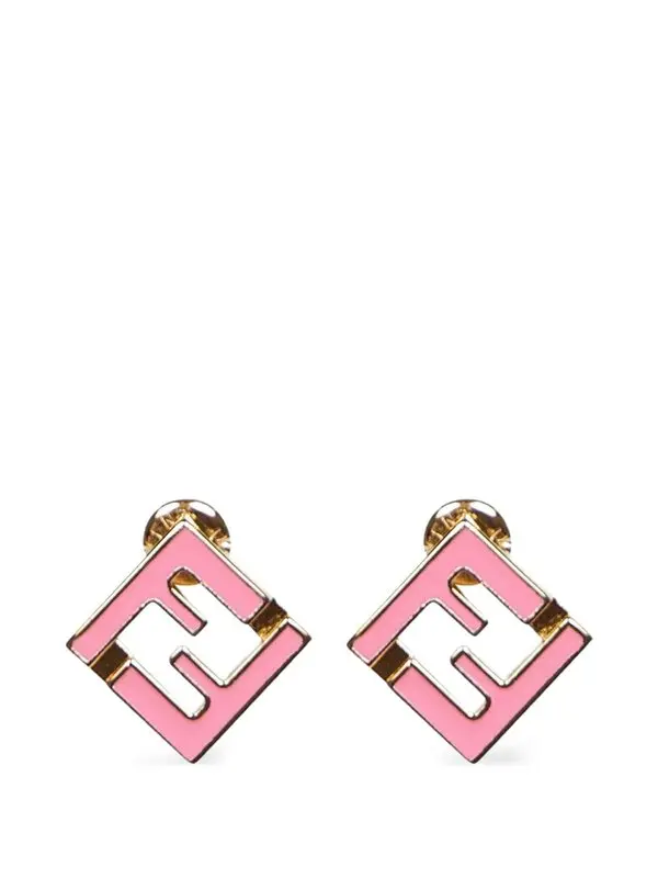 Fendi Ff Motif Stud Earrings - Multicolor