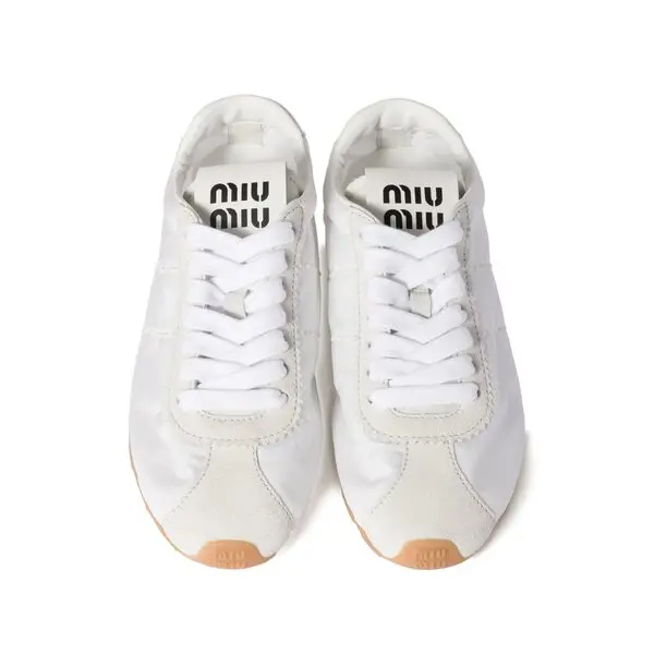 Miu Miu Lace-up Recycled Polyamide Sneakers