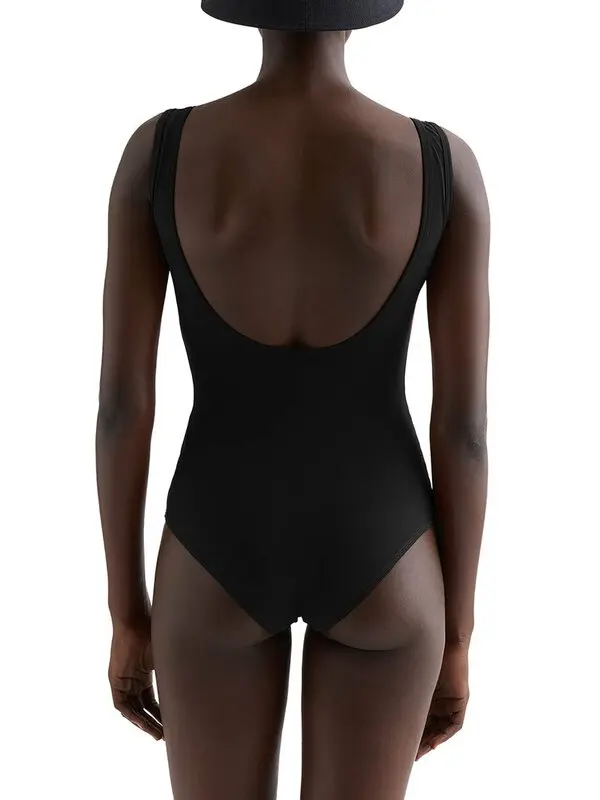 JIL SANDER Logo Print One-piece Swimsuit