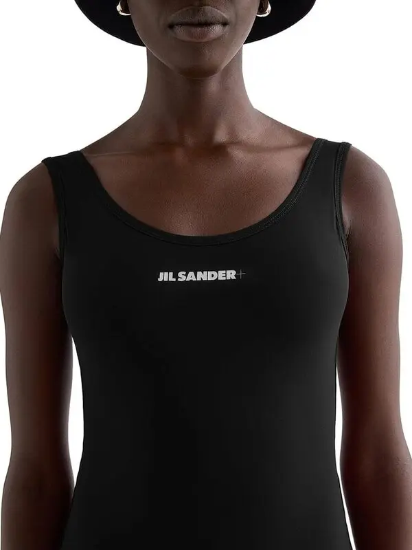 JIL SANDER Logo Print One-piece Swimsuit