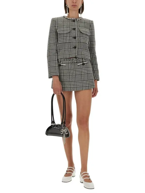 SELF-PORTRAIT Houndstooth Skirt-pants - Multicolor