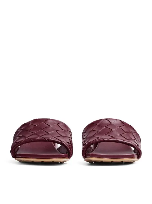 Bottega Veneta Mule Parco Braided Kitten Heel Lambskin - Multicolor