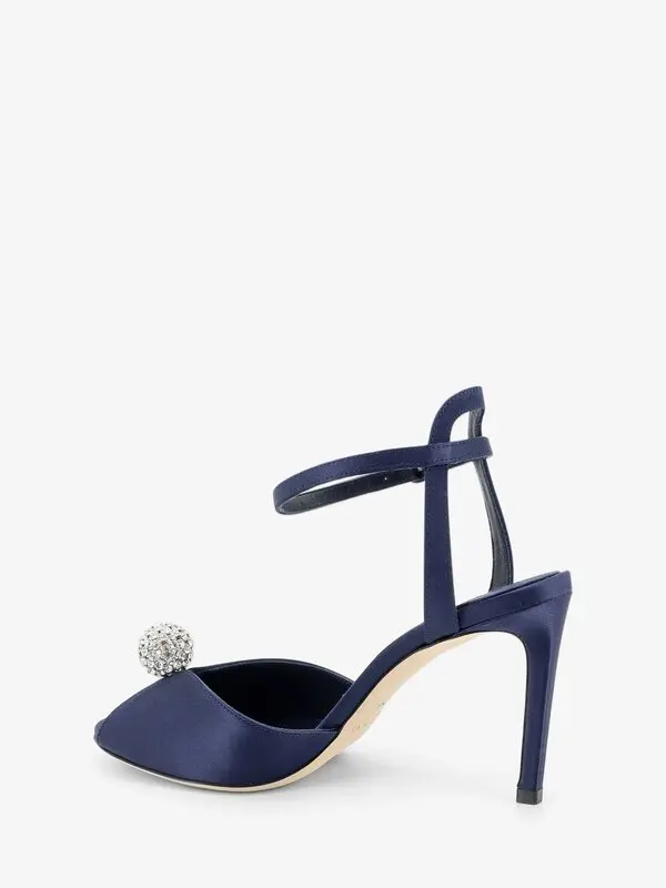 JIMMY CHOO Sacora Embellished Satin Sandals - Multicolor