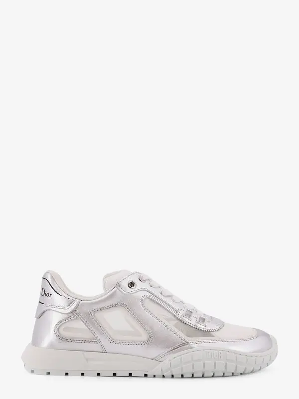 Dior Laminated Leather Tech Sneakers - Silver