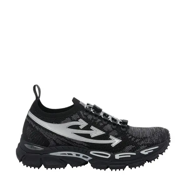 Off-White Be Right Back" Knit Sneakers - Black