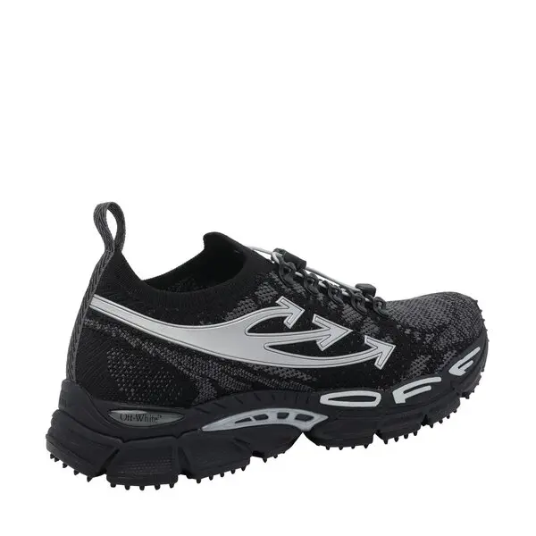 Off-White Be Right Back" Knit Sneakers - Black