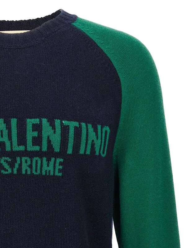 Valentino Garavani Chez Wool Blend Crew Neck Sweater