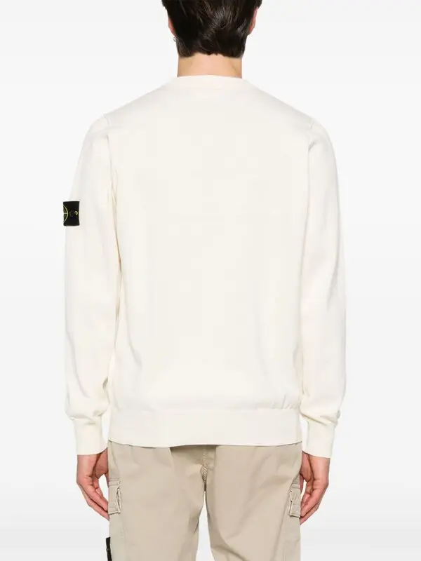 Stone Island Cotton Crewneck Sweater With Logo Patch - Multicolor