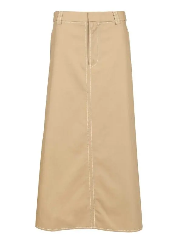 AMI Paris A-line Skirt With Contrast Stitching