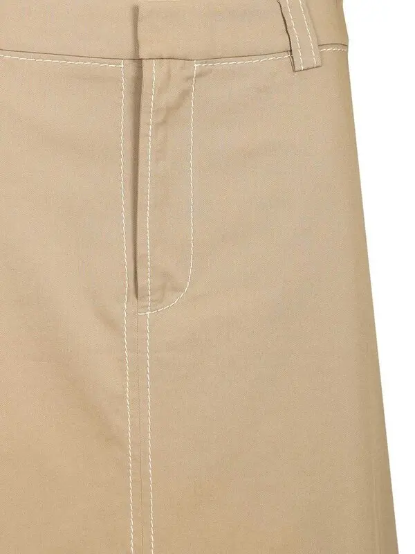 AMI Paris A-line Skirt With Contrast Stitching