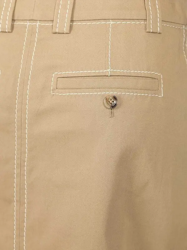 AMI Paris A-line Skirt With Contrast Stitching