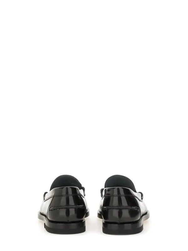 TOD'S Calfskin Leather Loafers - Black
