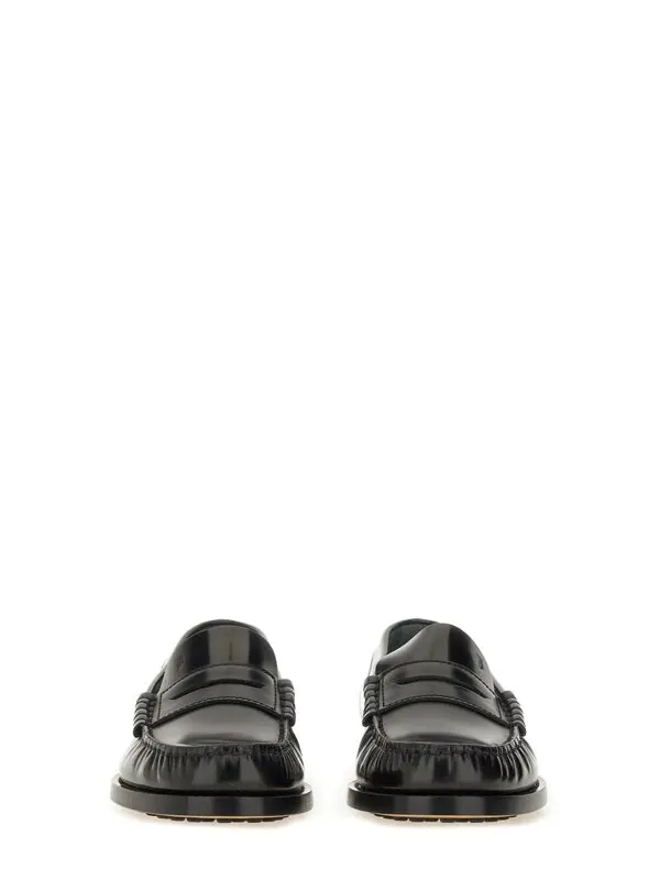 TOD'S Calfskin Leather Loafers - Black