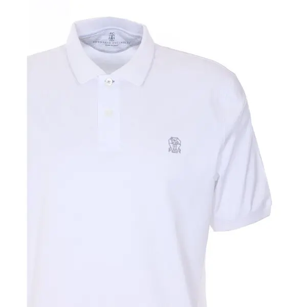 Brunello Cucinelli Logo Polo - White