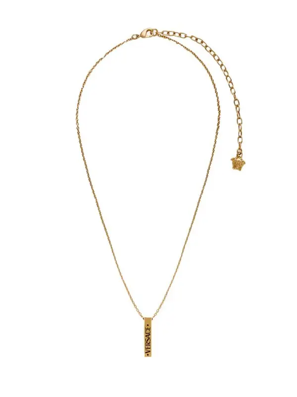 Versace Metal Pendant Necklace - Gold
