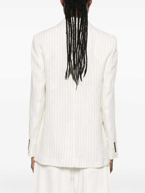 Max Mara Linen Single-breasted Jacket - Multicolor