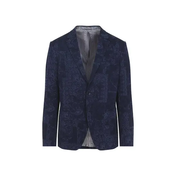 Etro Roma Jersey Sport Jacket - Blue