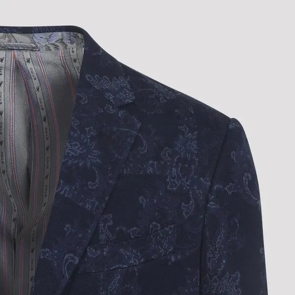 Etro Roma Jersey Sport Jacket - Blue