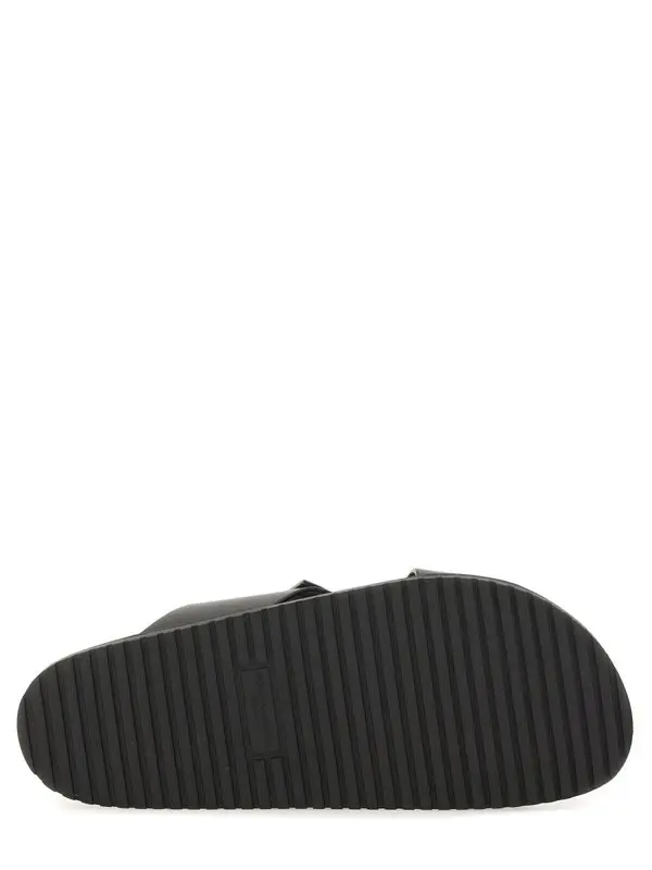 Dolce & Gabbana Calfskin Cross Strap Sandals With Dg Logo