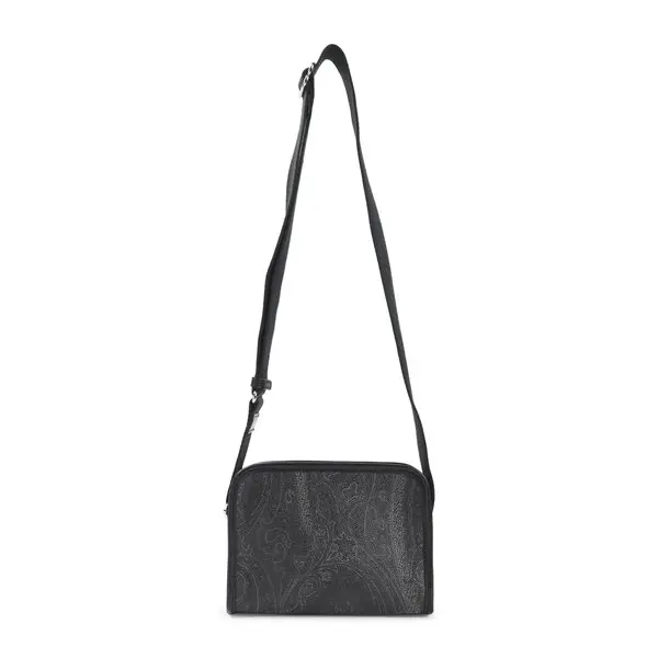Etro Arnica Crossbody Camera Case With Lettering Logo - Black