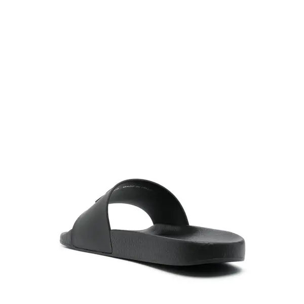 Moncler Embossed Logo Slides - Black