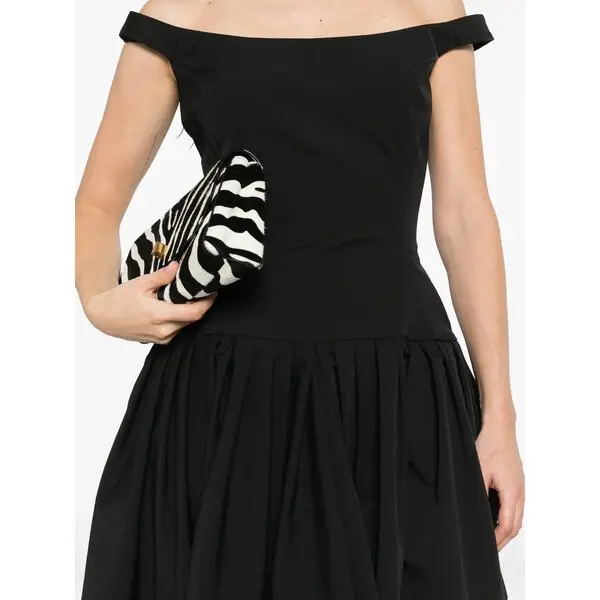 Magda Butrym Square Neck Sleeveless Dress With Pleated Skirt