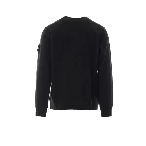 Stone Island Logo Crewneck Sweatshirt - Black