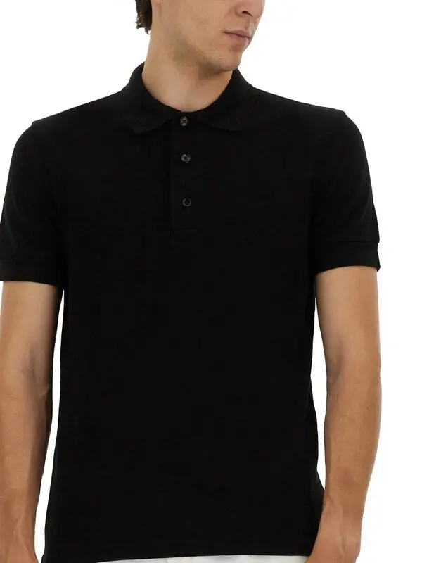TOM FORD Pique Polo - Black