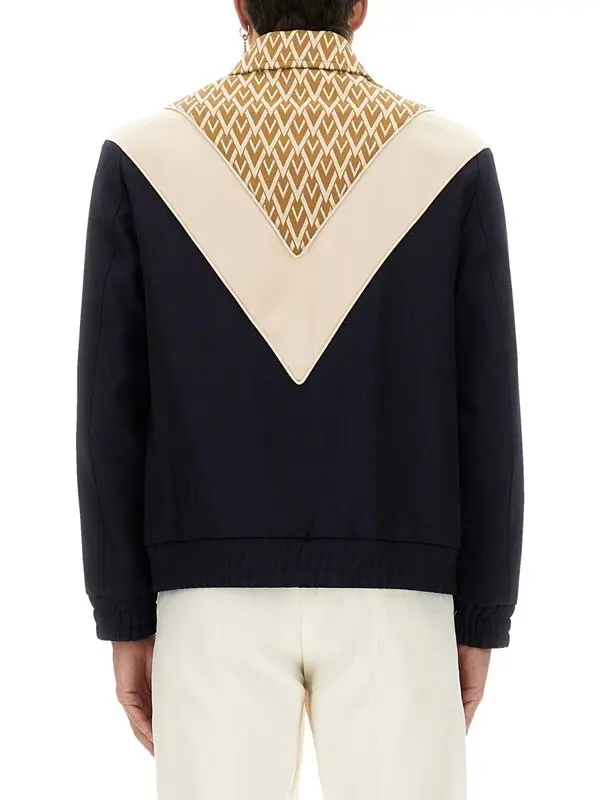 Valentino Garavani Wool Bomber Jacket With Print