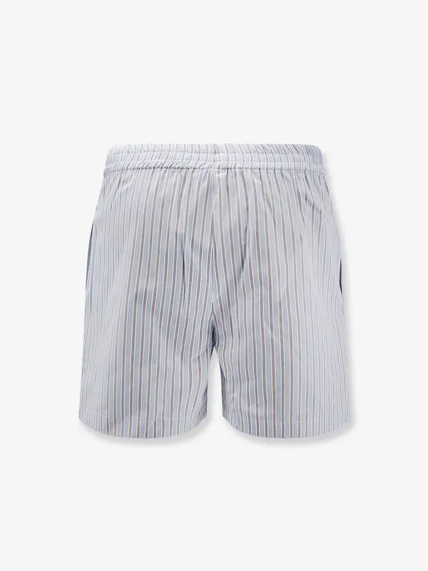 Attico Striped Cotton Shorts - Multicolor