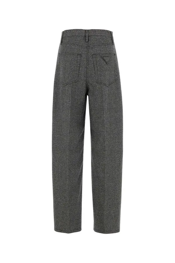 Prada Embroidered Glencheck Pant - Multicolor
