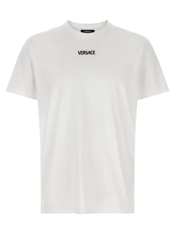 Versace Logo' T-shirt - White