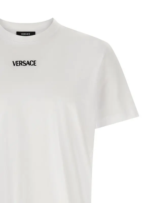 Versace Logo' T-shirt - White