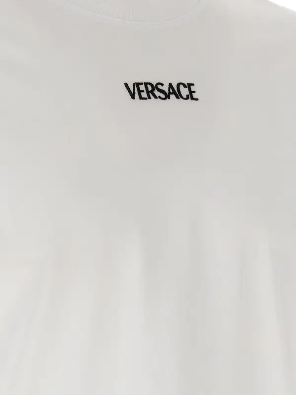 Versace Logo' T-shirt - White
