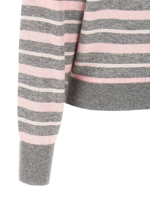 Guest In Residence Collegiate Stripe Cashmere Polo Sweater - Multicolor