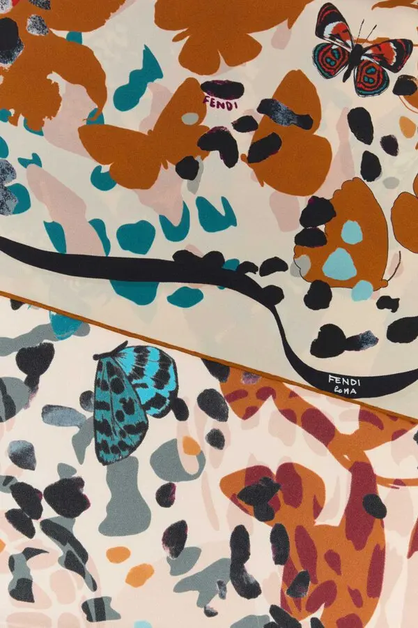 Fendi Printed Silk Foulard
