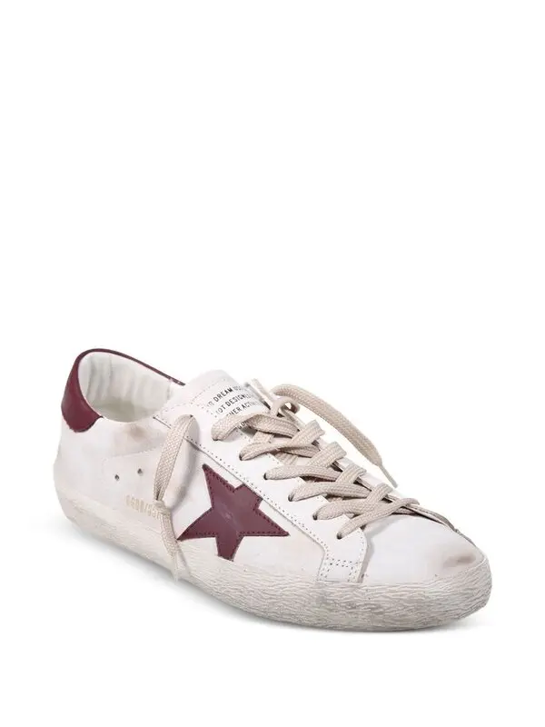 GOLDEN GOOSE Super-star Leather Sneakers With Star Detail - Multicolor