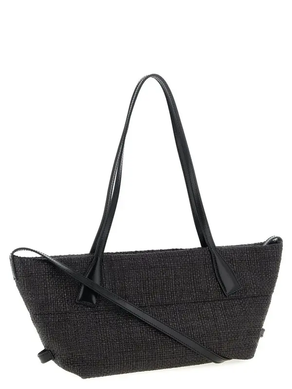 Balmain Shooping Track-small Raffia Tote Bag