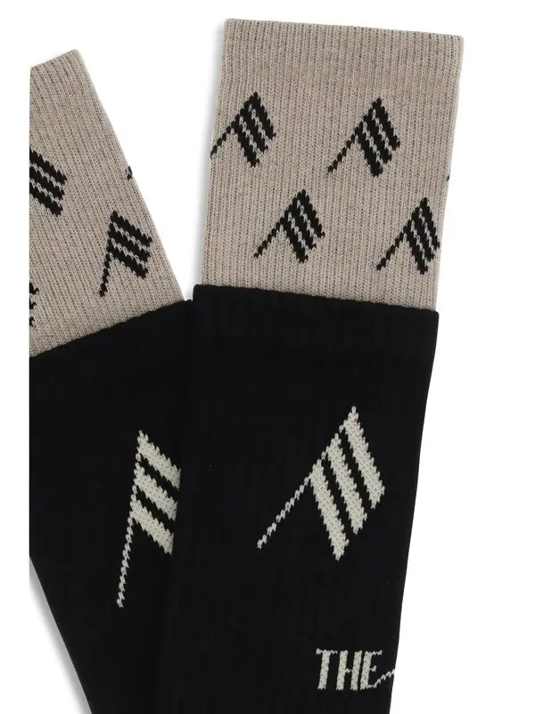 Attico Logo Cotton Socks - Black