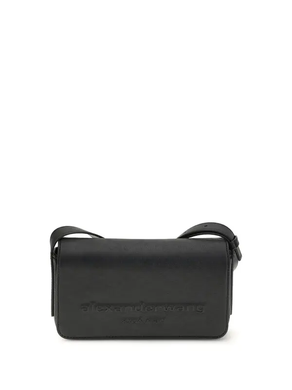 Alexander Wang Leather Shoulder Bag - Black
