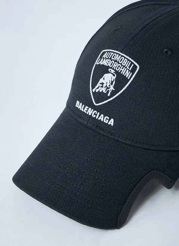BALENCIAGA X LAMBORGHINI Logo Motif Baseball Cap
