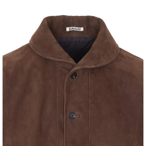 Auralee Suede Shawl Collar Jacket