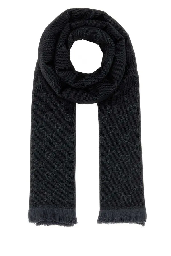 Gucci Embroidered Wool Scarf