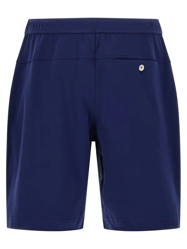 Brunello Cucinelli Interlock Cotton Bermuda Shorts - Blue